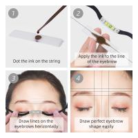 China Auxiliary Horizontal Ruler for Thrush Labeling Metal Plastic Bow Eyebrow Positioning Tool Permanent Makeup Accessories for sale