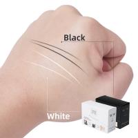 China Private Label Microblading Tattoo Map String Line Ruler 6pcs Auxiliary Ink Mark Horizontal Black White Microblading Plastic for sale