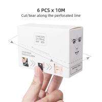 China Private Label Microblading Tattoo Map String Line Ruler 6pcs Auxiliary Ink Mark Horizontal Black White Microblading Plastic for sale