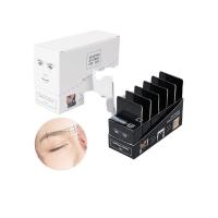 China Private Label Microblading Tattoo Map String Line Ruler 6pcs Auxiliary Ink Mark Horizontal Black White Microblading Plastic for sale