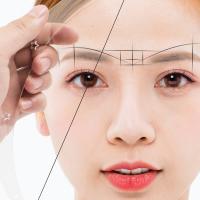 China Transparent Acrylic Eyebrow Ruler for Symmetric Ink Line Drawing Embroidery Level Auxiliary Level Permanent Makeup Accessories for sale