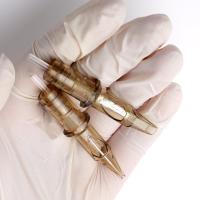 China Transparent Gold Diamond Tattoo Needle Cartridge Disposable Super Sharp and Precise Membrane-Sealed Supplies Permanent Feature for sale