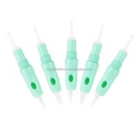 China Digital Eyebrow Tattoo MTS Wireless Microblading Pen Stainless Steel Needle Cartridge for Permanent Makeup Machine Green Needle for sale
