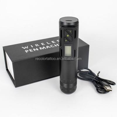 China Private Label Portable Wireless Tattoo Machine Pen with LED Display Long Operating Time Rotary Tattoo Gun Permanent Feature for sale