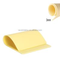 China Private Label 3mm Thick Soft Silicone Synthetic Leather Eyebrow Microblading Tattoo Blank Permanent Makeup Training Tool for sale
