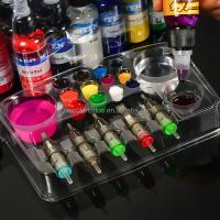 China 12pcs Disposable Tattoo Tray Holder Rack Stand Storage Container for Tattoo Ink and Pigment Permanent Makeup Accessories for sale