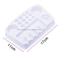 China 12pcs Disposable Tattoo Tray Holder Rack Stand Storage Container for Tattoo Ink and Pigment Permanent Makeup Accessories for sale