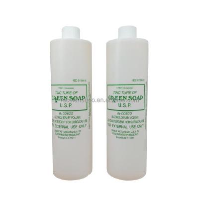 China Private Label 16OZ/40ml Green Soap High Enrichment Tattoo Aftercare Solution Liquid Soap for Cleaning Process Made from Plastic for sale