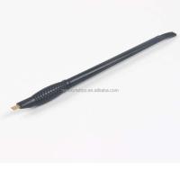 China New 2-in-1 Disposable Microblading Pen 18U 5R Blade Feather Brows Semi Permanent Makeup 3D Brows HairStrokes Ruler for sale