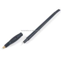 China New 2-in-1 Disposable Microblading Pen 18U 5R Blade Feather Brows Semi Permanent Makeup 3D Brows HairStrokes Ruler for sale