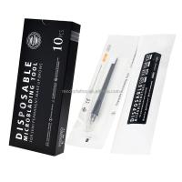 China Disposable 0.15mm U-Shape Microblading Pens 18 Pin Nano Supplies Eyebrow Tattoo Blades Microblading Tools for sale