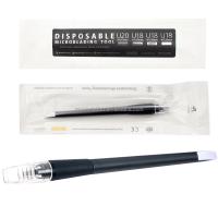 China Disposable 0.15mm U-Shape Microblading Pens 18 Pin Nano Supplies Eyebrow Tattoo Blades Microblading Tools for sale