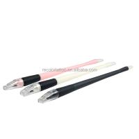 China 18U Disposable Microblading Pen 0.15 0.18mm Sterilized Permanent Makeup Eyebrow Tattoo Tools in Pink Black & White Colors for sale