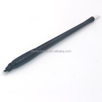 China 18U Disposable Microblading Pen 0.15 0.18mm Sterilized Permanent Makeup Eyebrow Tattoo Tools in Pink Black & White Colors for sale