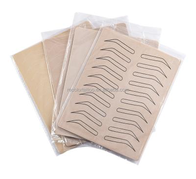 China Private Label Size 19.3*14.5cm Microblading Tattoo Practice Skin Inkless for Permanent Makeup Training Tool for sale