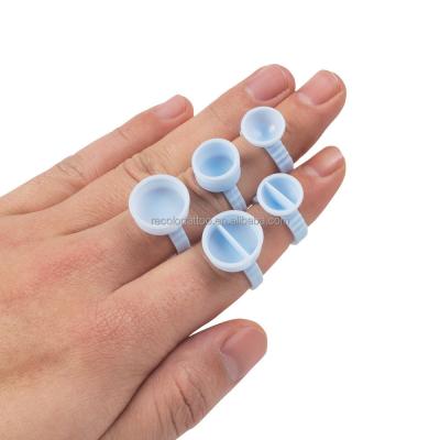 China Professional 100pcs Microblading Tattoo Ink Rings for Permanent Makeup High Quality Accessory for sale
