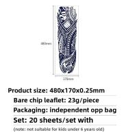 China Herbal Juice Series Full Arm Tattoo Sticker Waterproof and Sweatproof Semi-Permanent Body Art Design for sale