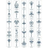 China Long-Lasting 15 Days Waterproof Herbal Juice Body Tattoo Stickers New Sun Design with Lotus for Men and Women for sale
