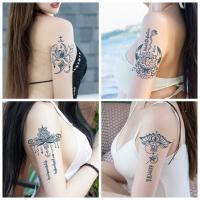 China Long-Lasting 15 Days Waterproof Herbal Juice Body Tattoo Stickers New Sun Design with Lotus for Men and Women for sale