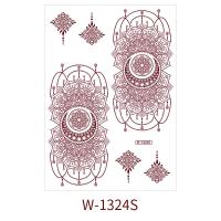 China New Brown Lace Temporary Henna Tattoo Sticker Waterproof Paper Design for Temporary Tattoos for sale