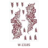 China New Brown Lace Temporary Henna Tattoo Sticker Waterproof Paper Design for Temporary Tattoos for sale