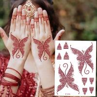 China Cross Border Waterproof Printed Temporary Tattoo Suit Brown Lace White Paper for Weddings Events Body Tattoo Stickers for sale