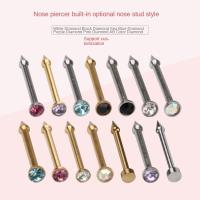 China Three-Generation Disposable Stainless Steel Nose Ring for Amazon Wholesale Beauty Personal Care for Body Ear Piercing Nail Gun for sale