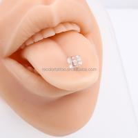 China Ear Nose Lip Navel Tongue Tattoo Silicone Model Tattoo Puncture Practice Simulation Human Body Part Display Piercing Jewelry for sale