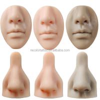 China Ear Nose Lip Navel Tongue Tattoo Silicone Model Tattoo Puncture Practice Simulation Human Body Part Display Piercing Jewelry for sale