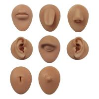 China 8pcs Silicone Facial Features Set Practice Simulated Human Puncture Model for Permanent Makeup Training Teaching Model Eyes Nose for sale