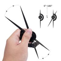 China 3D Tattoo Equidistant Scale Pattern Measuring Tool Stainless Steel Three-Point Positioning Balance Ruler Compass with Gold Scale for sale