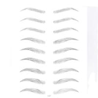 China Custom 6D Waterproof Immerse-in-Water Embroidery Temporary Fashionable Natural Simulation Eyebrow Tattoo Stickers Paper for Face for sale