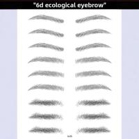 China Custom 6D Waterproof Immerse-in-Water Embroidery Temporary Fashionable Natural Simulation Eyebrow Tattoo Stickers Paper for Face for sale