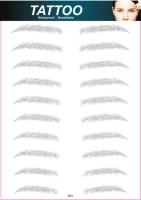 China Custom 6D Waterproof Immerse-in-Water Embroidery Temporary Fashionable Natural Simulation Eyebrow Tattoo Stickers Paper for Face for sale