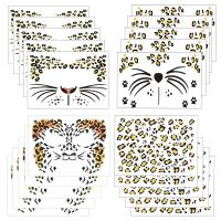 China New Cheetah Pattern Bronzing Tattoo Sticker Fashionable Sexy Body Decorative Temporary Face Print for European American Parties for sale