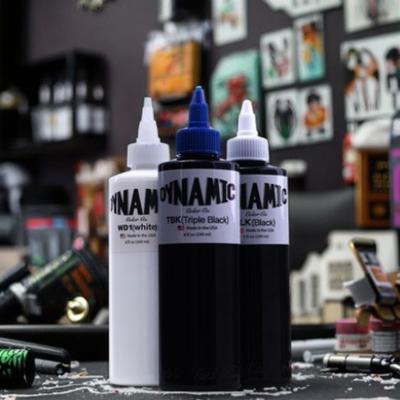 China 240ml TBK Triple Black Tattoo Ink Pigment for Permanent Makeup with Emulsion Cut Line Fog Color Black for sale