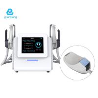 China 4 Handles Ems Tesla Muscle Stimulator Body Slimming Machine Air Cooling System for sale