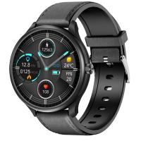 China 1.28 Inch Round Touch Screen ECG Smart Watch Wifi Music Control for sale