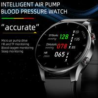 China Medical Sphygmomanometer P50 Smartwatch Air Pump Airbag True Blood Pressure Oxygen Temperature Heart Rate Monitor Smart Watch for sale