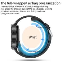 China Medical Sphygmomanometer P50 Smartwatch Air Pump Airbag True Blood Pressure Oxygen Temperature Heart Rate Monitor Smart Watch for sale
