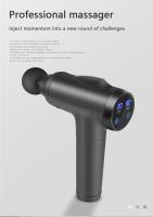 China 30 Speed Fascia Massage Gun Deep Tissue Percussion Massage Gun Touch Screen for sale