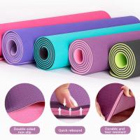 China Home Non Slip Custom TPE Yoga Mat 6mm Sports Pilates Exercise Yoga Mat for sale