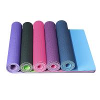 China Home Non Slip Custom TPE Yoga Mat 6mm Sports Pilates Exercise Yoga Mat for sale