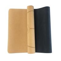 China Non Slip Cork Natural Rubber Yoga Mat Foldable Sustainable Eco Friendly OEM for sale