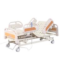 China Home Patient Manual Lift Hospital Bed Anti Slip Multipurpose With Silent Pulley hospital bed with side rails for sale