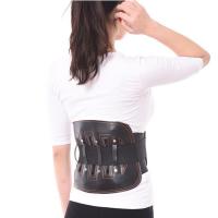 China OEM PU Waist Brace Lumbar Support Lower Back Support Belt with Removable lumbar pad for sale
