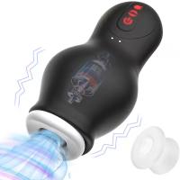 China Men's Trainer Exercise masturbator cup waterproof sucking vibration Telescopic male trained glans sucker for sale