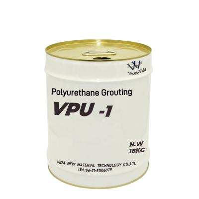 China VPU-1 Hydrophilic Polyurethane Grouting Material 150-350 mpa.s Viscosity 10-100s Gel Time Waterproof for sale
