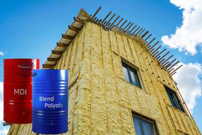 China VS-W01 PU Blend Polyols Spray Foam Insulation Material 310-380 mgKOH/g OH Value 35 kg/m³ Density for sale