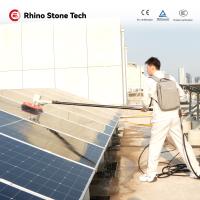 China Manual Red Solar Panel Cleaning Brush Photovoltaic 340mm Solar Panel Cleaning Business for sale